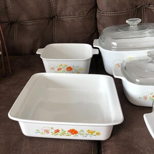 Corning Ware Wild Flower With Glass Lids Various Sizes - Etsy