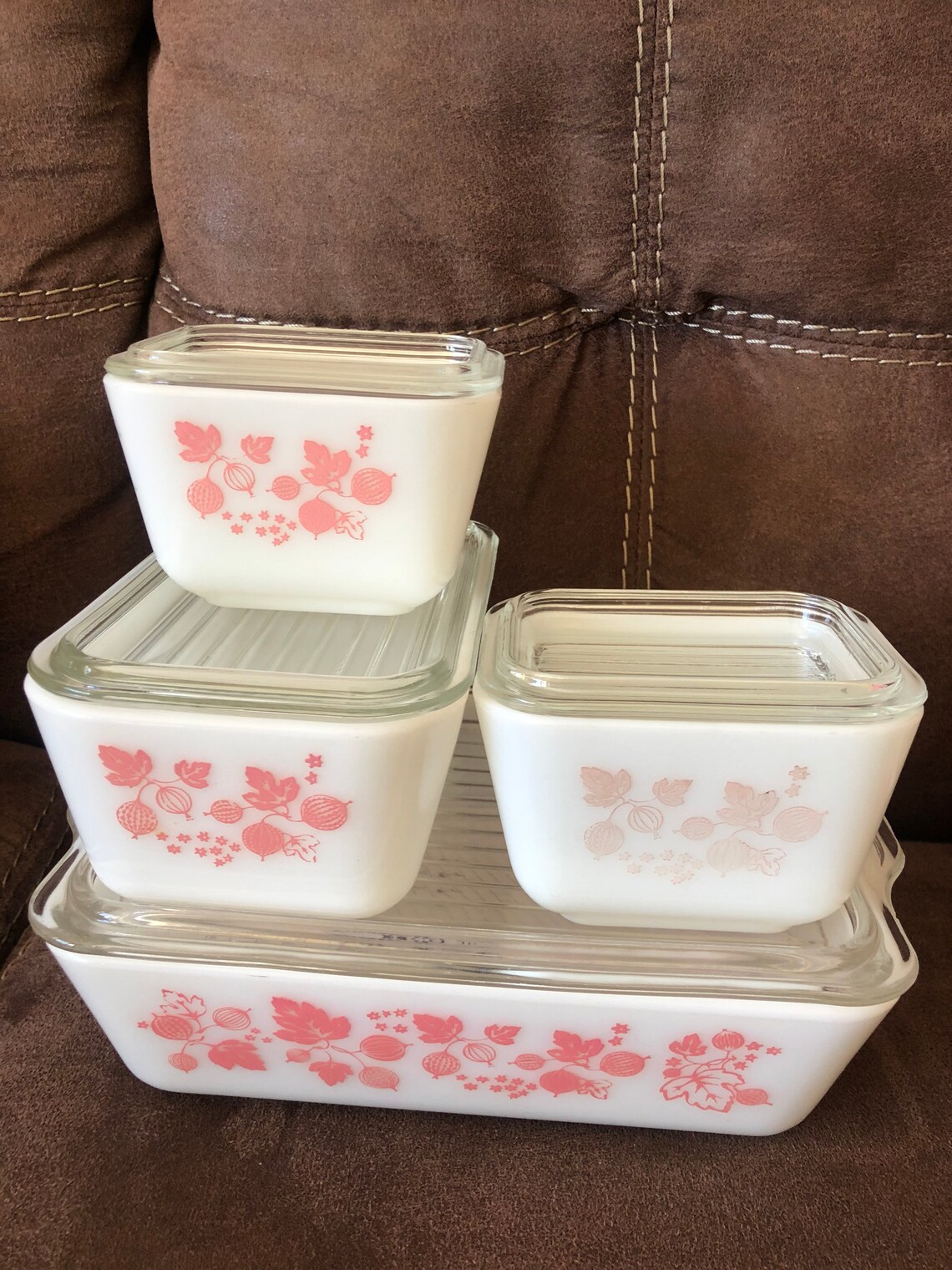 Pyrex Pink Gooseberry & Pink Casserole Fridgies Mixers - Etsy