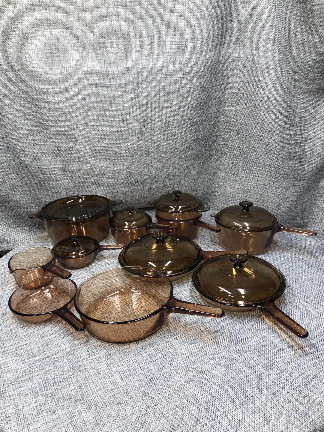 Vision Amber Cookware From 0.5L 1L 1.5L 2.5L 5L Pot Fry Pans, Saucers ...