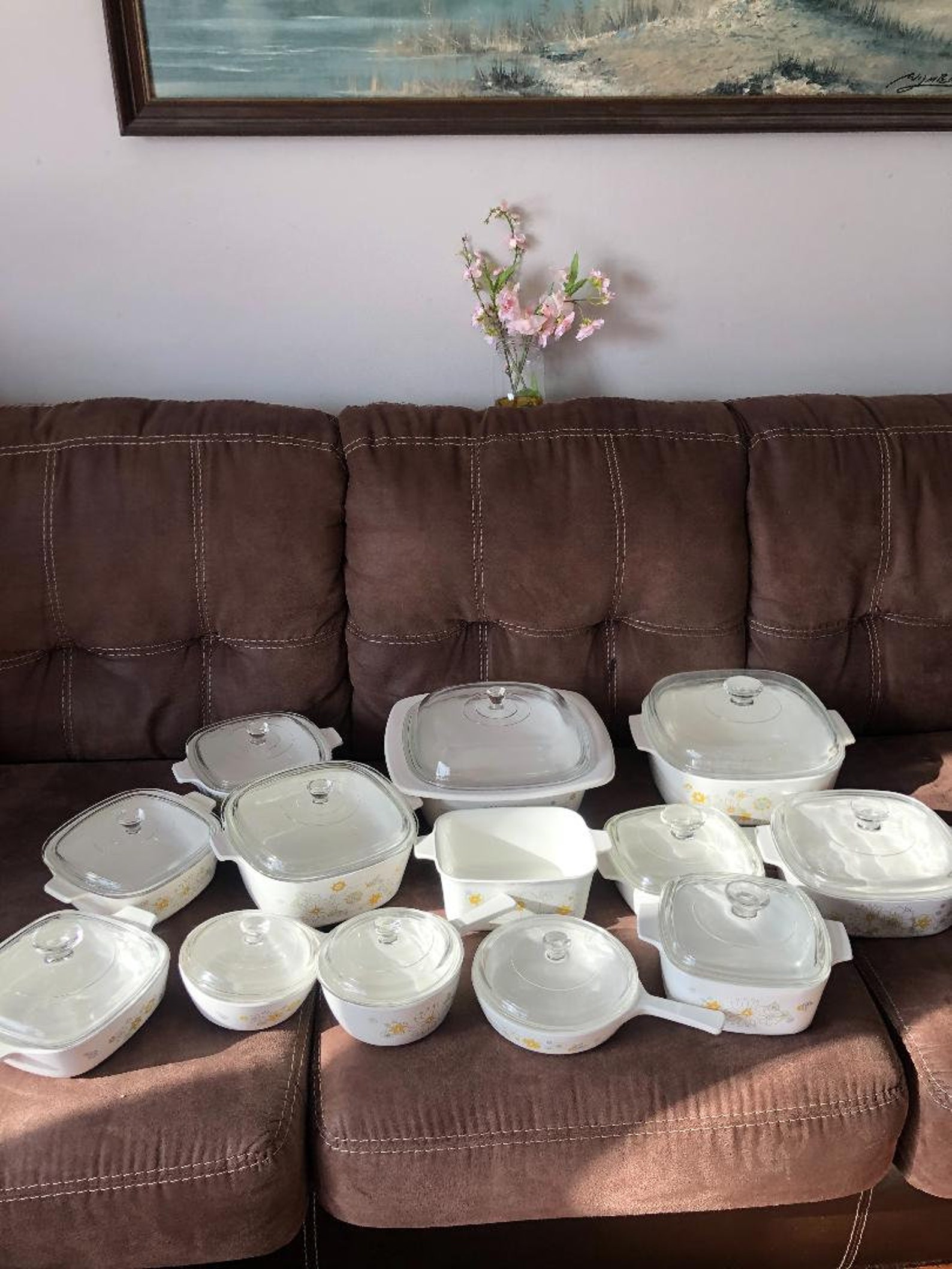 Corningware Yellow Flower Bouquet Floral Saucer to 4.5L - Etsy