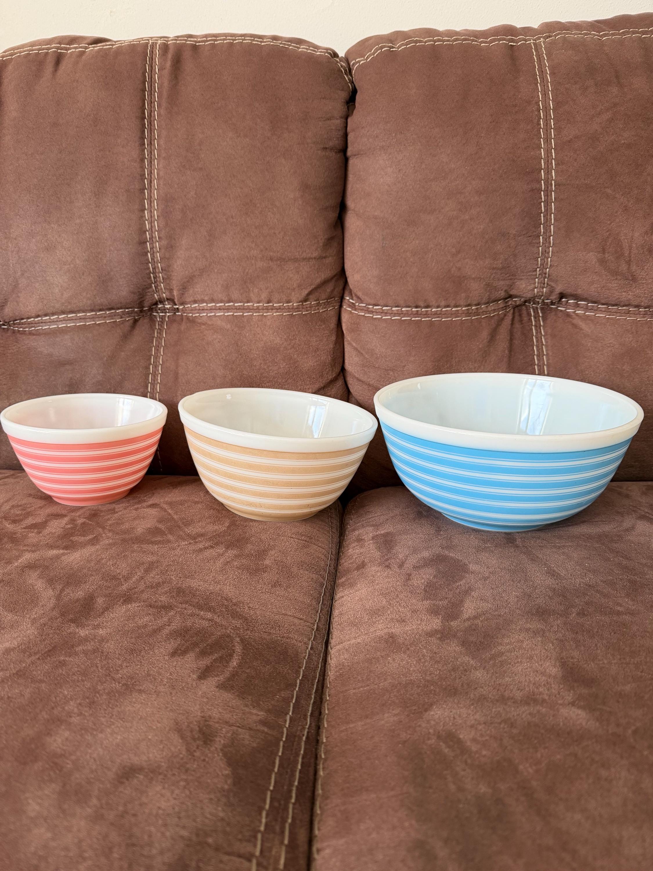 Pyrex Rainbow Strips Mixing Bowls 401, 402, 403 - Etsy