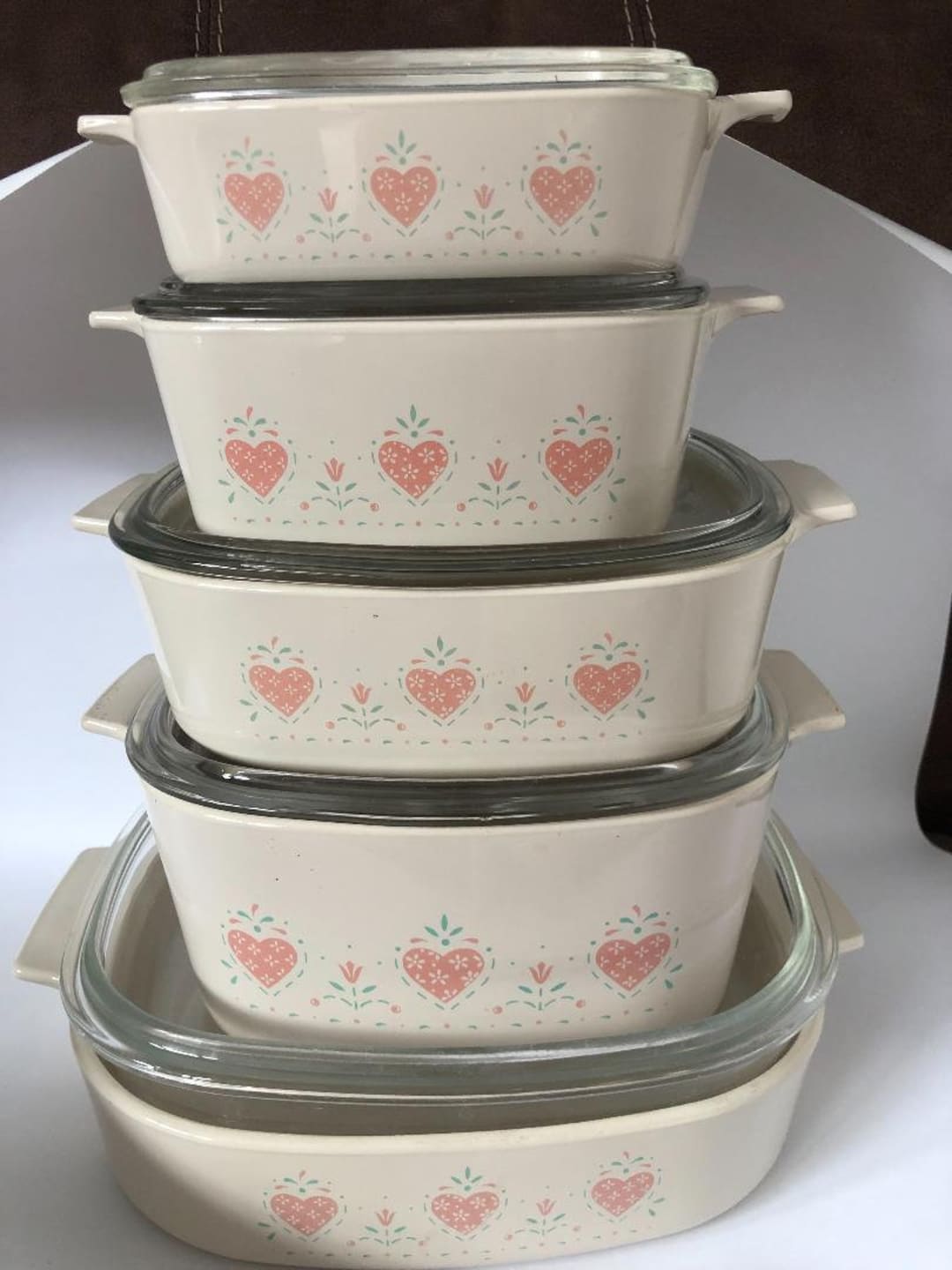 Corningware Forever Yours Pattern Casserole Baking Dishes 1 QT to 5QT ...