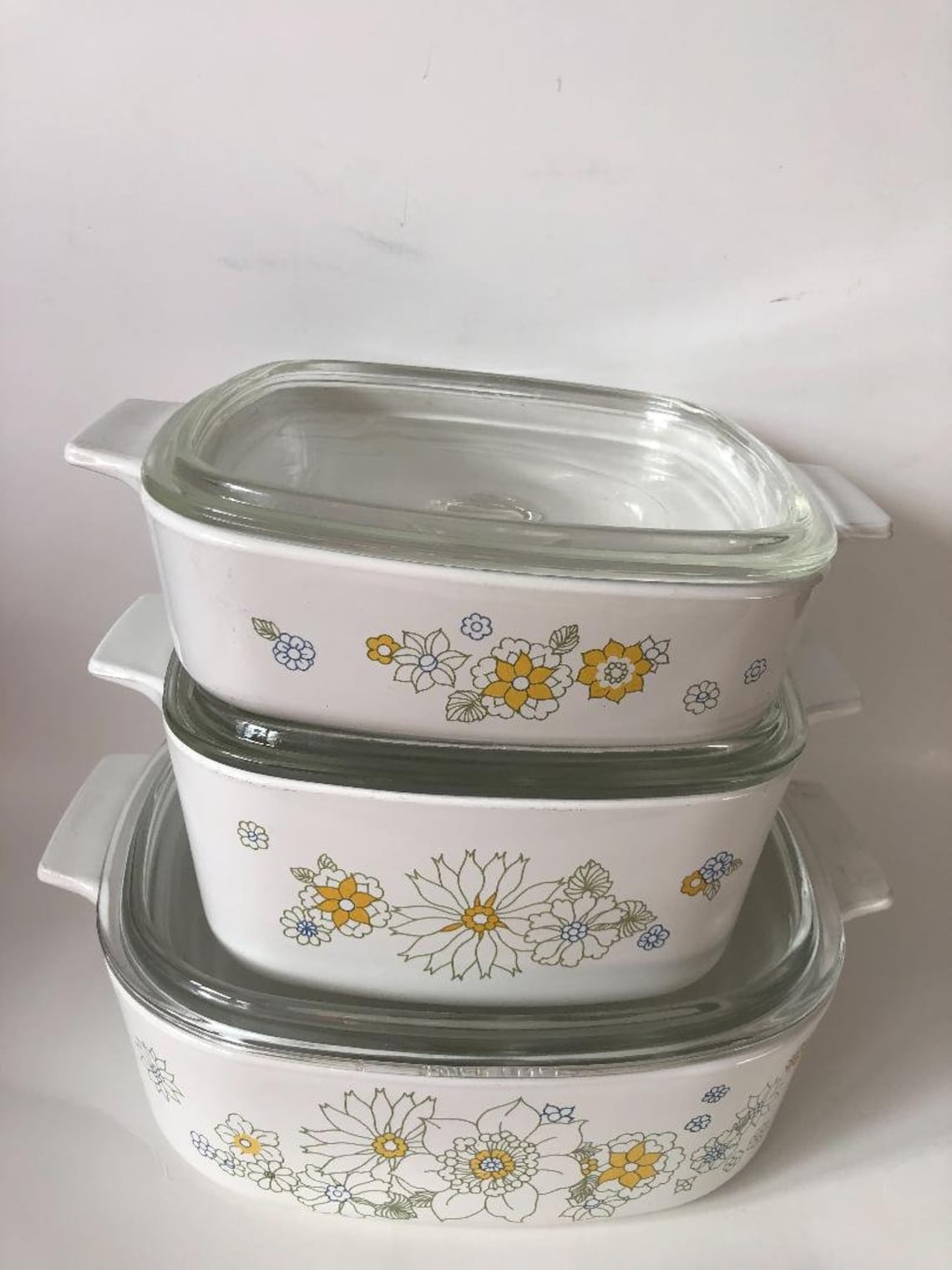 Corningware Yellow Flower Bouquet Floral Saucer to 4.5L - Etsy
