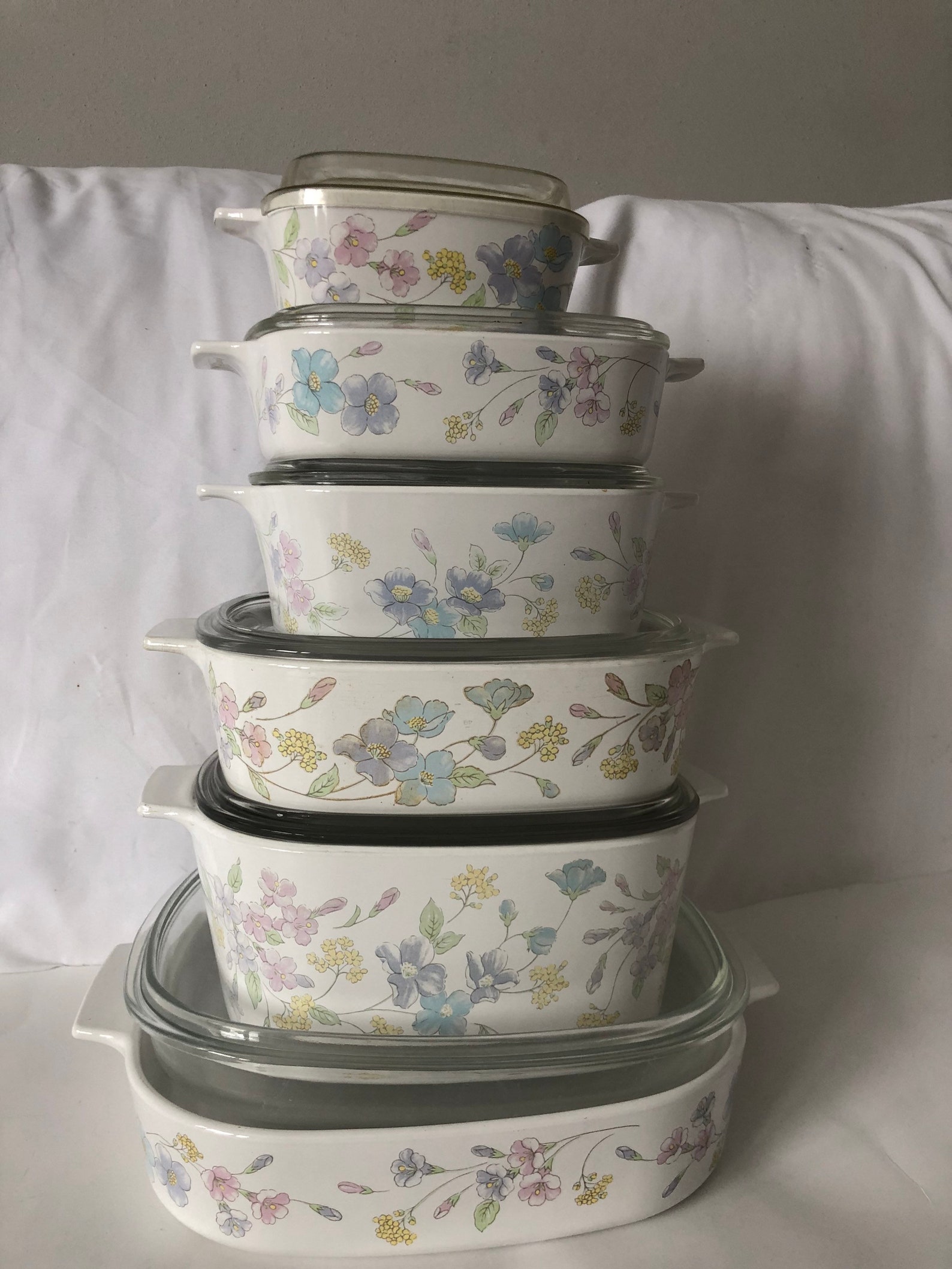 Corningware Pastel Bouquet Pattern 1QT to 2.5L Mini - Etsy