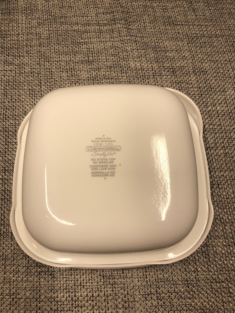 Corningware Simplylite Glassware Square 1.5qt 2.5qt Rectangle 2qt 3qt ...