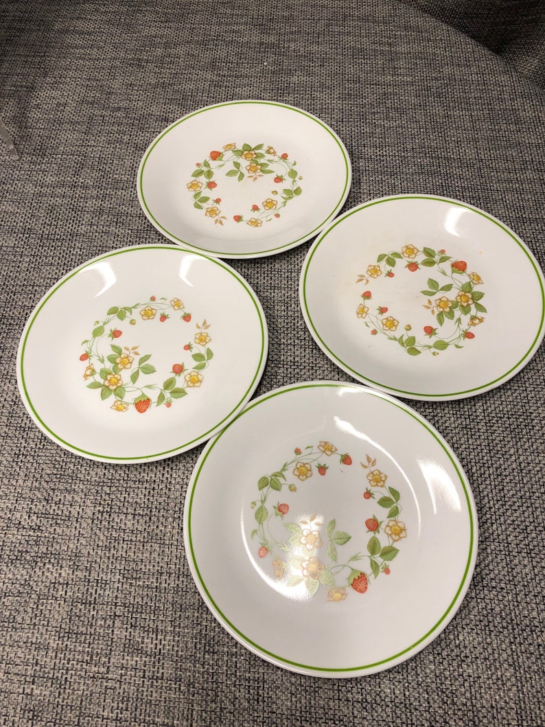 Corelle Strawberry Sundae Dinner Salad Plates Cereal Bowls - Etsy
