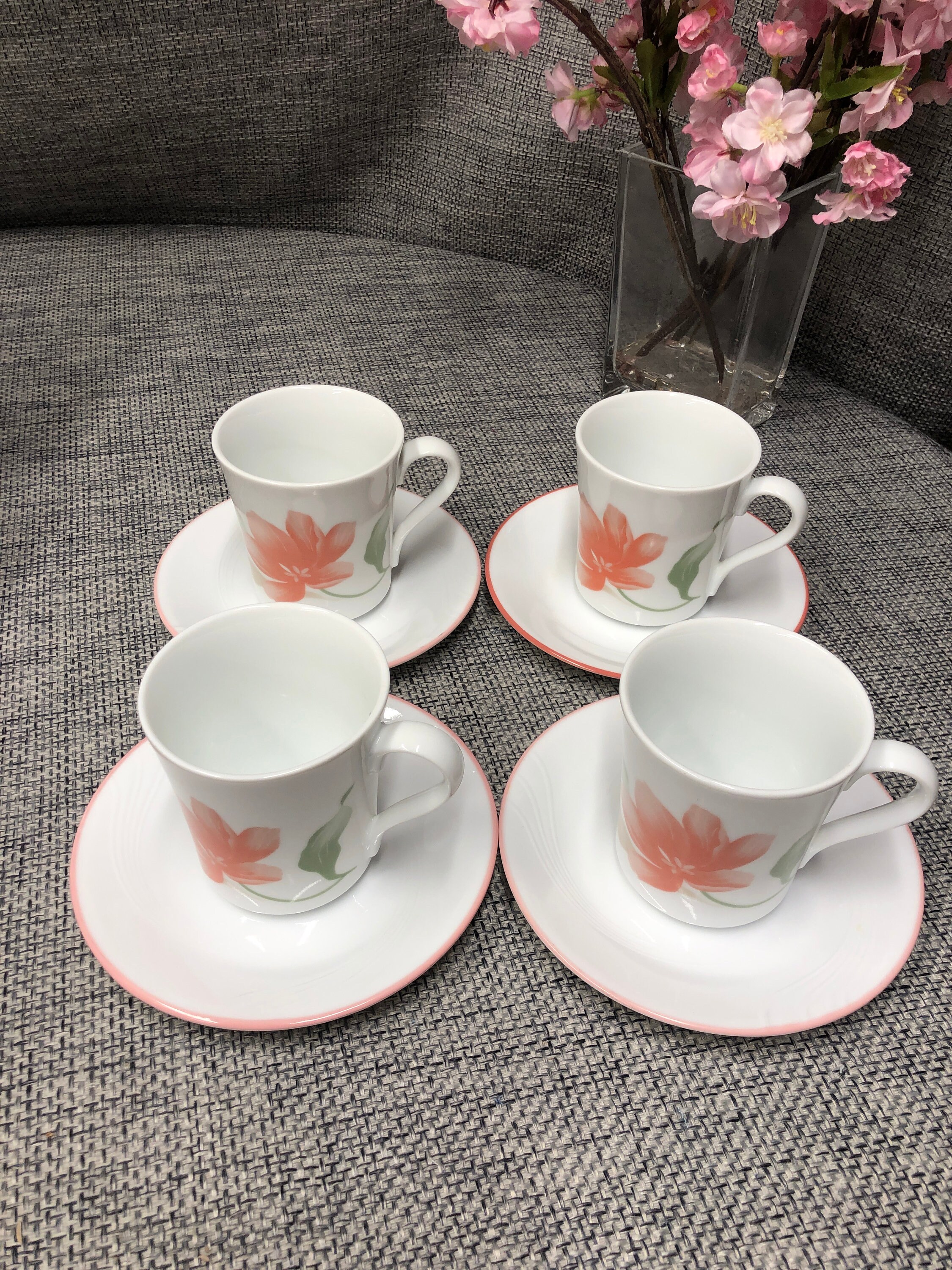 Corelle Peony Dinnerware Set: Pink Lavender Floral Plates, Mugs, Bowl ...