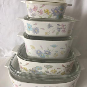 Corningware Pastel Bouquet Pattern 1QT to 2.5L Mini - Etsy