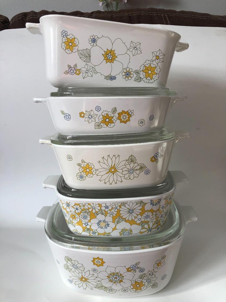 Corningware Yellow Flower Bouquet Floral Saucer to 4.5L - Etsy