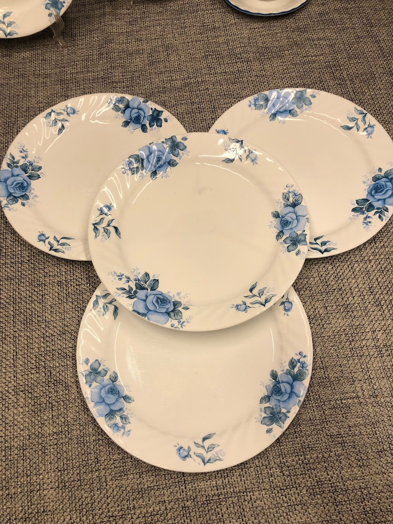 Corelle Blue Velvet Dinnerware Set: Plates, Bowls, Mugs - Etsy