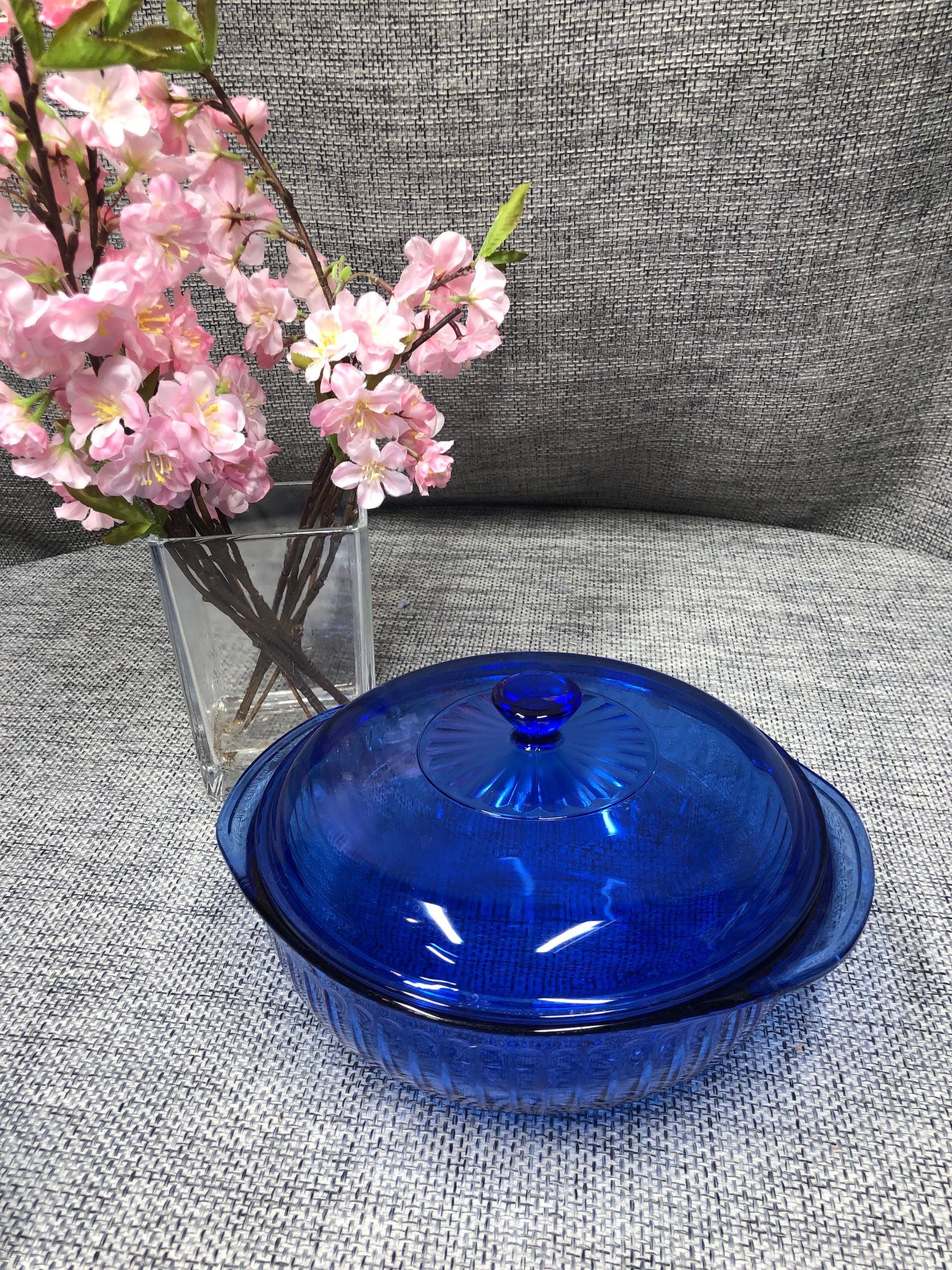 Vintage Pyrex Blue Bakeware Set: Casserole, Pie Plate, Loaf Pan - Etsy