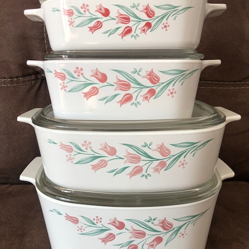 Corning Ware Peach Floral Dishes Various Sizes - Etsy