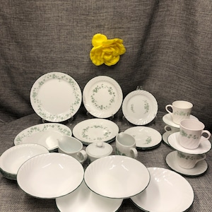 Corelle Green Ivy Callaway Dinnerware Set - Etsy Canada
