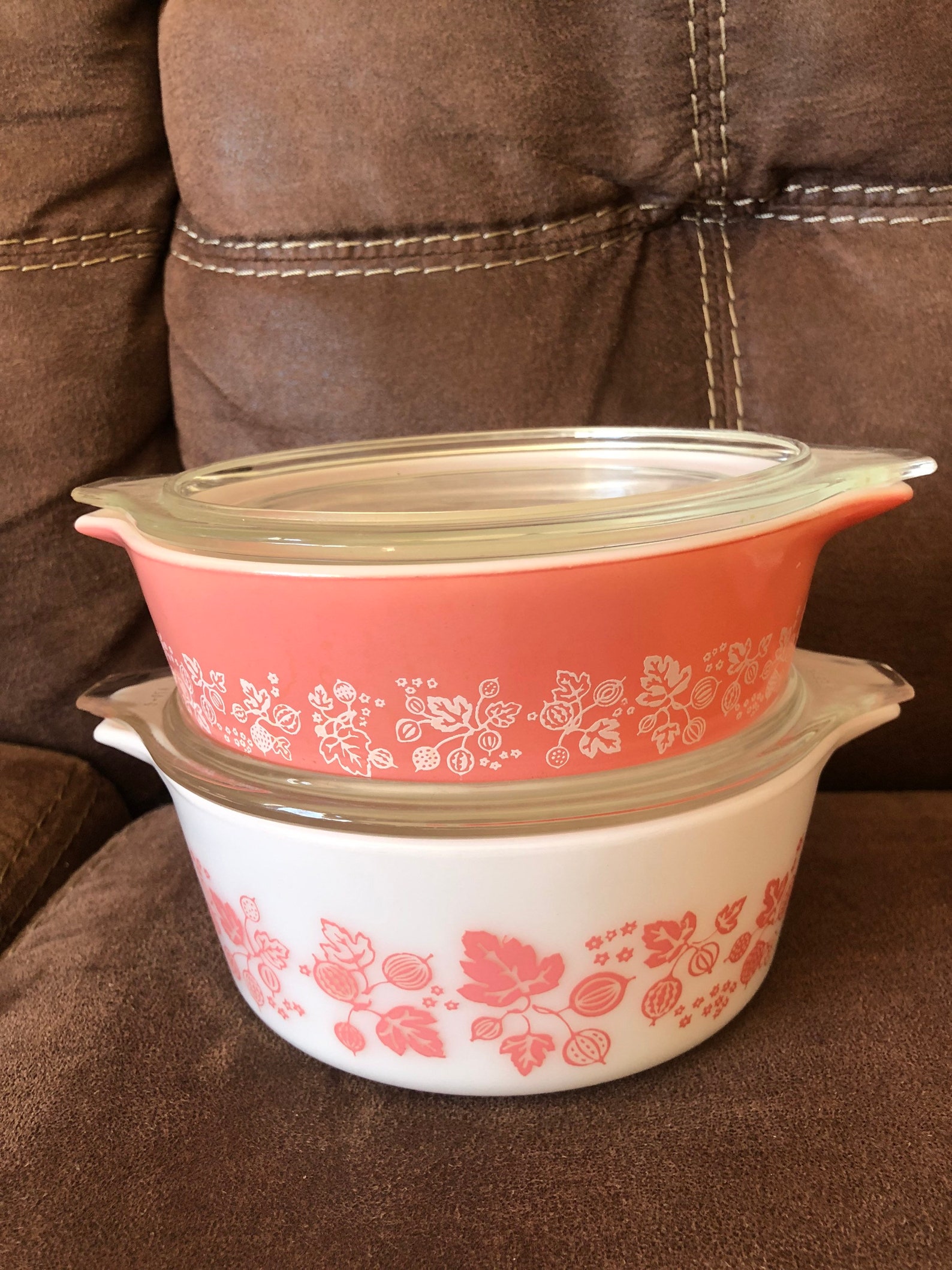Pyrex Pink Gooseberry & Pink Casserole, Fridgies, Mixers, Divided Dish ...