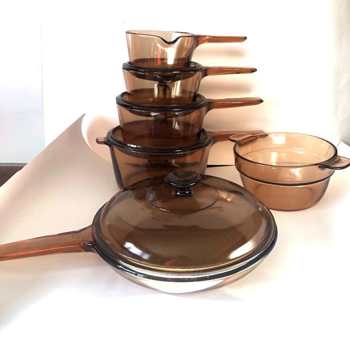 Vision Amber Cookware From 0.5L 1L 1.5L 2.5L 5L Pot Fry Pans | Etsy