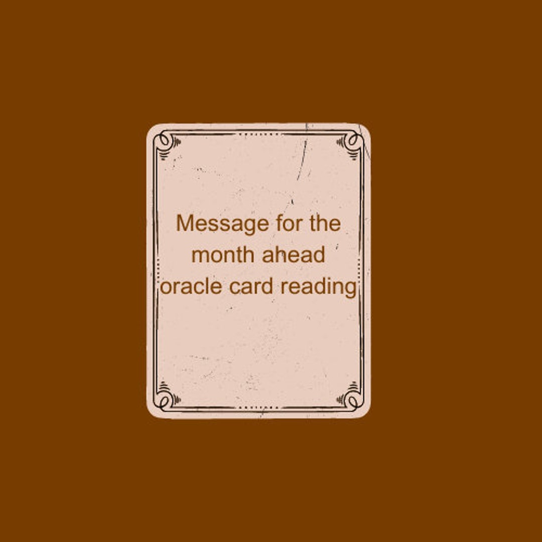 A Message for the Month Ahead Oracle Card Reading, Symbols for the ...