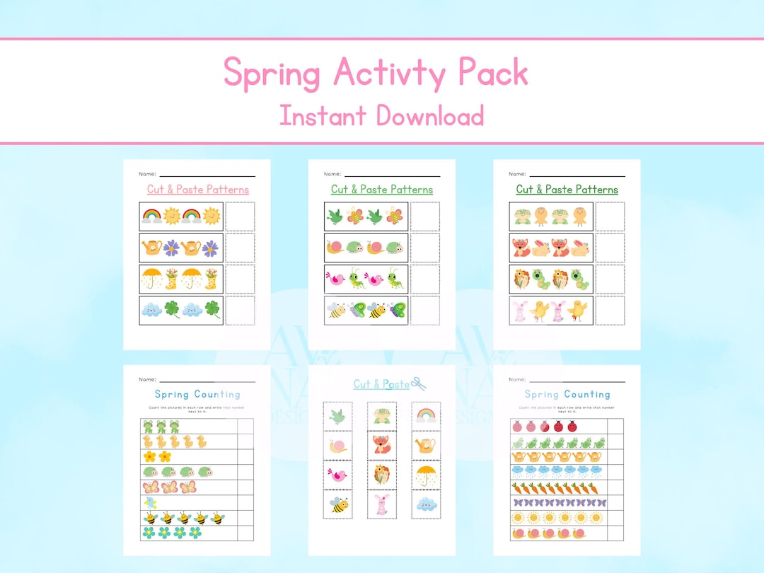 Spring Activity, Spring Worksheets, Spring Worksheet, Spring Patterns ...