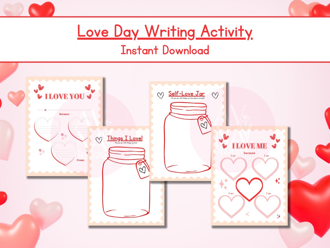 Valentine's Day Activity, Writing Prompts Kindergarten, Self-love ...
