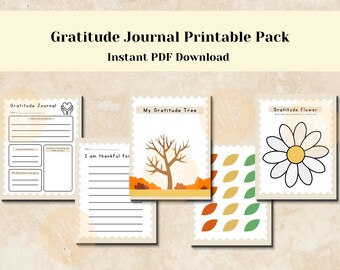 Kids Gratitude Journal Printable, Gratitude Journal Page, Gratitude ...
