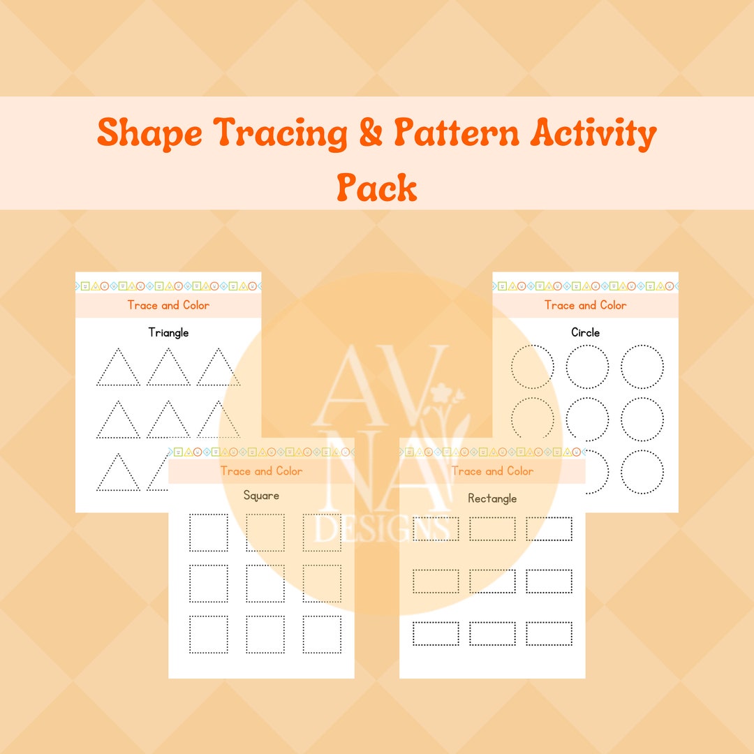 Shape Activity Pack Preschool Kindergarten Work Shape - Etsy