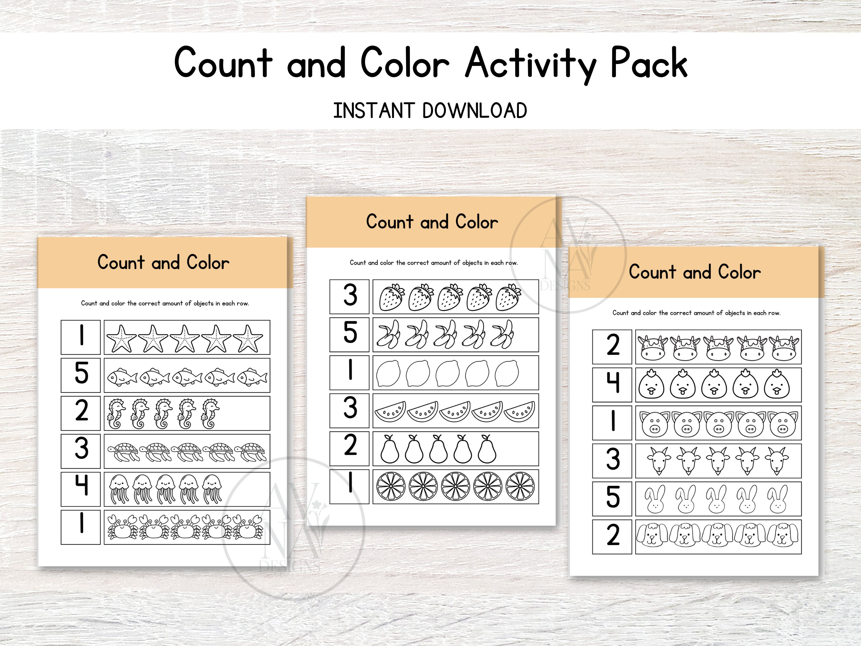 Preschool Worksheets, Math Worksheets, Counting Activity, Early ...