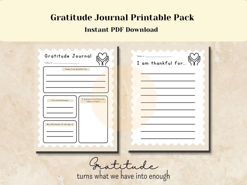 Kids Gratitude Journal Printables, Bundle, Gratitude Activity for Kids ...