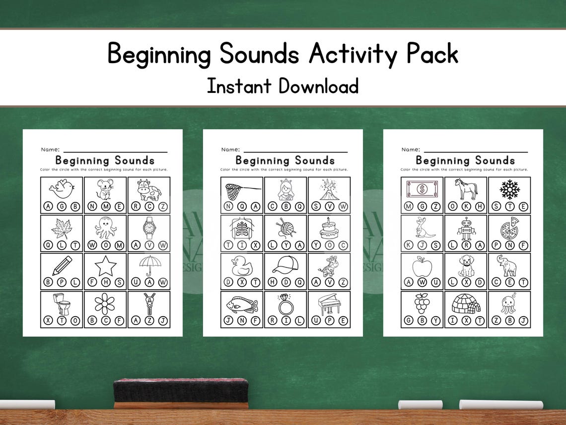 Beginning Sounds Worksheet, Letter Activity, Letter Sounds Worksheet ...