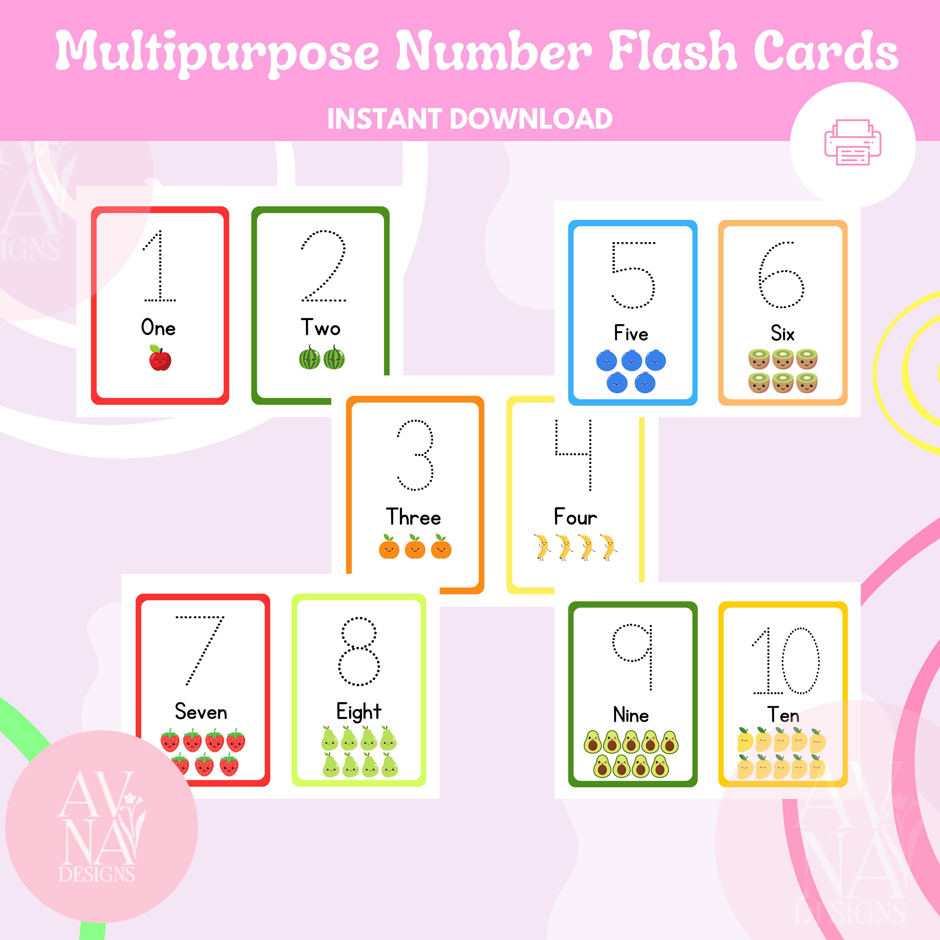 Number Tracing, Flash Cards, Number Flash Cards, Number Recognition ...