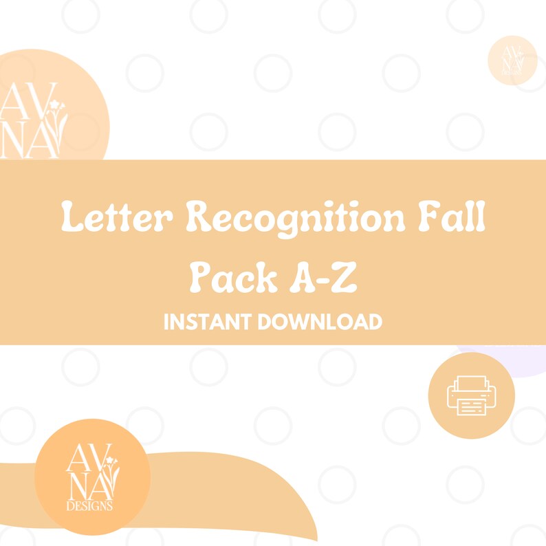 Letter Recognition Fall Activity Pack Preschool Activity - Etsy