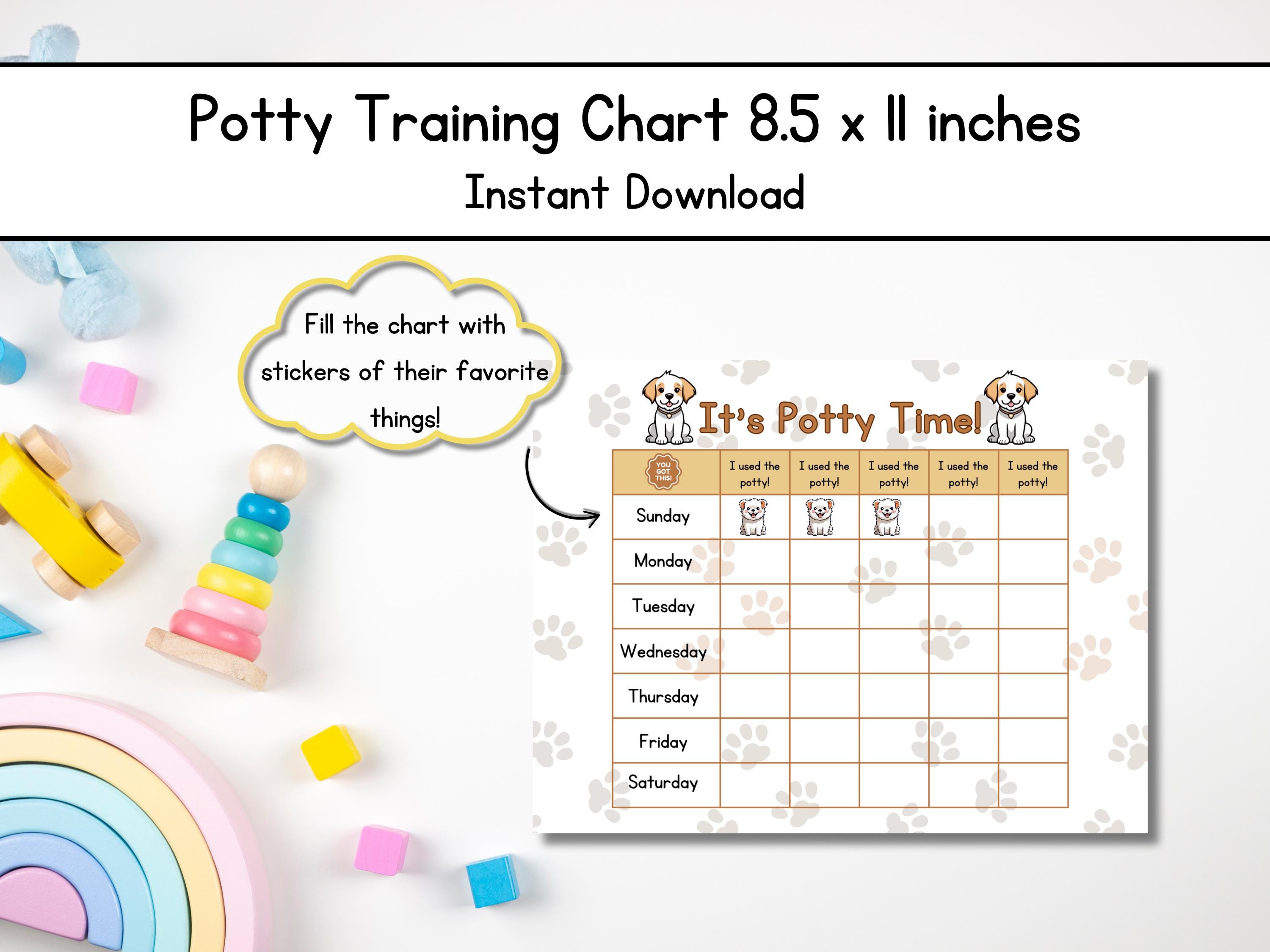 Toilet Training Charts, Potty Training Chart, Potty Learning, Potty ...