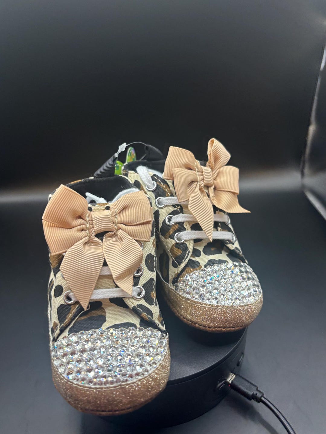 Rhinestone Crystal Leopard Print Toddler Girl Shoes/ Bling Toddler Girl ...