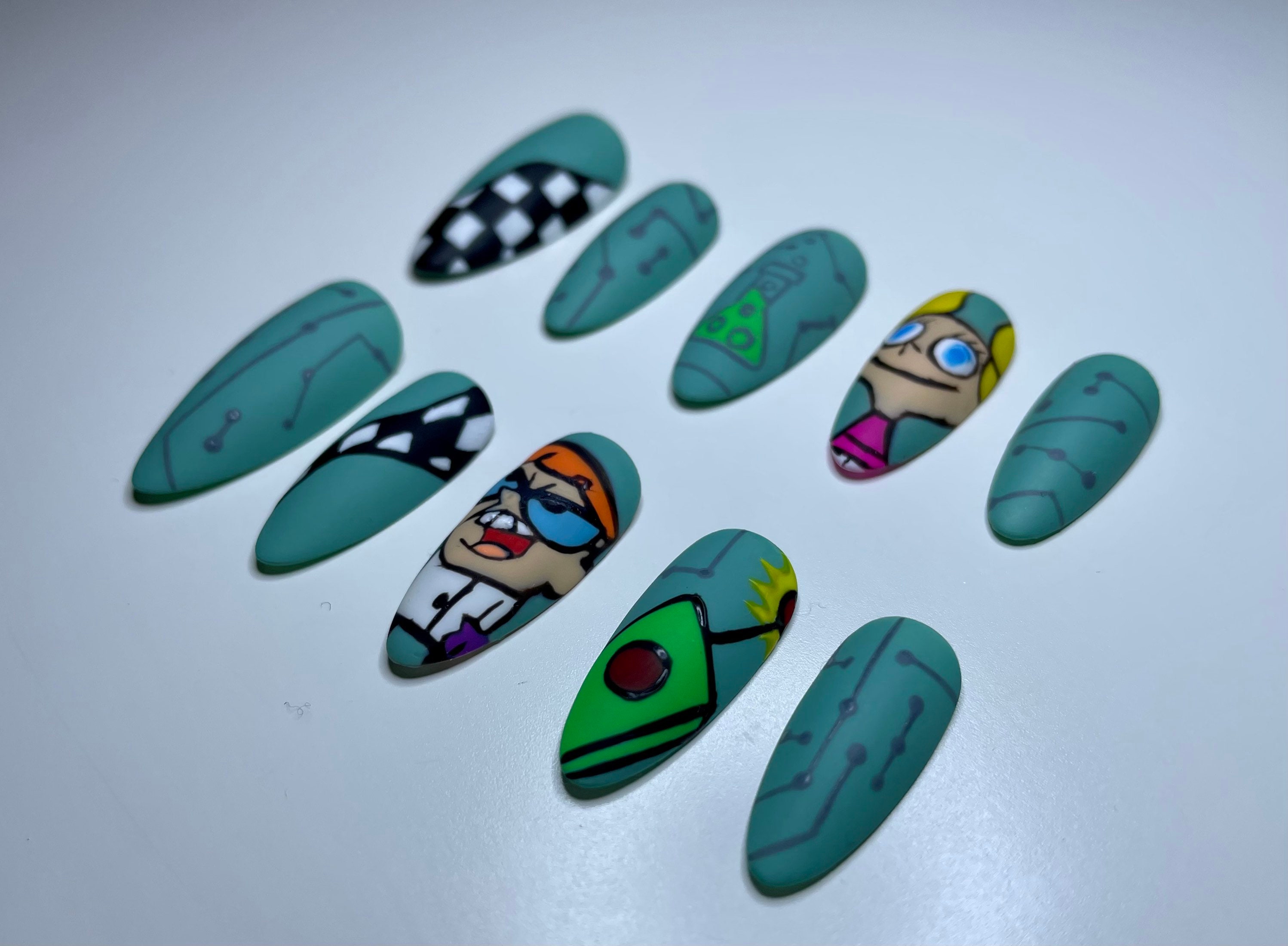 Dexter’s Laboratory Cartoon Network Gel Press on Nails - Etsy