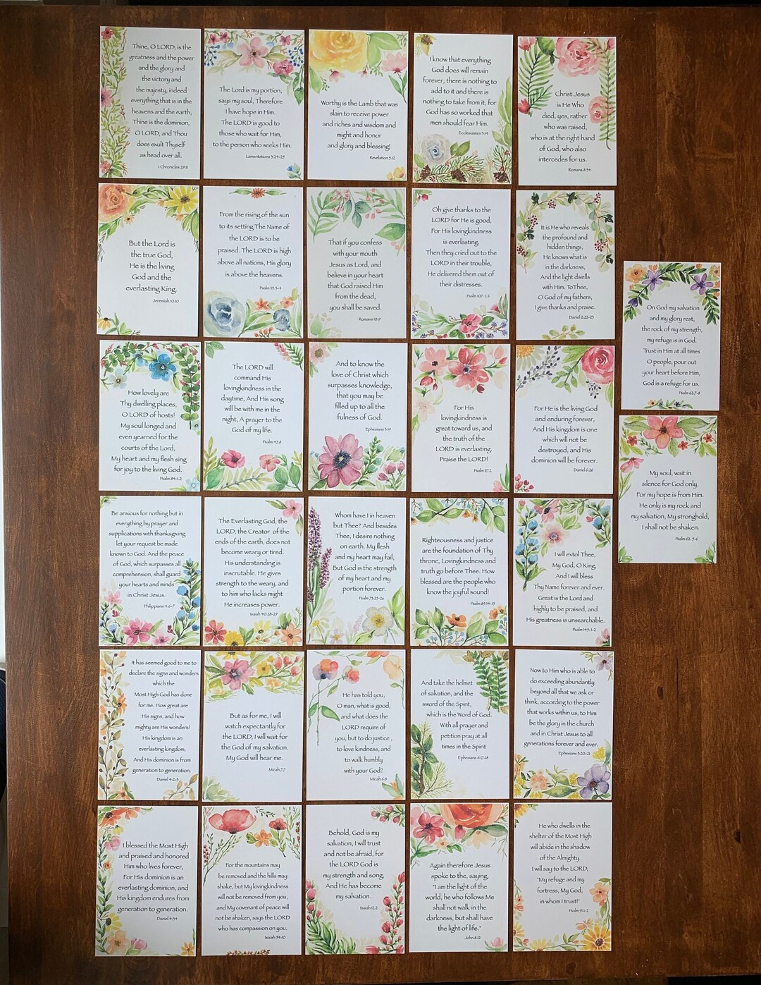 32 Hand Painted Bible Verse Cards Set - Etsy
