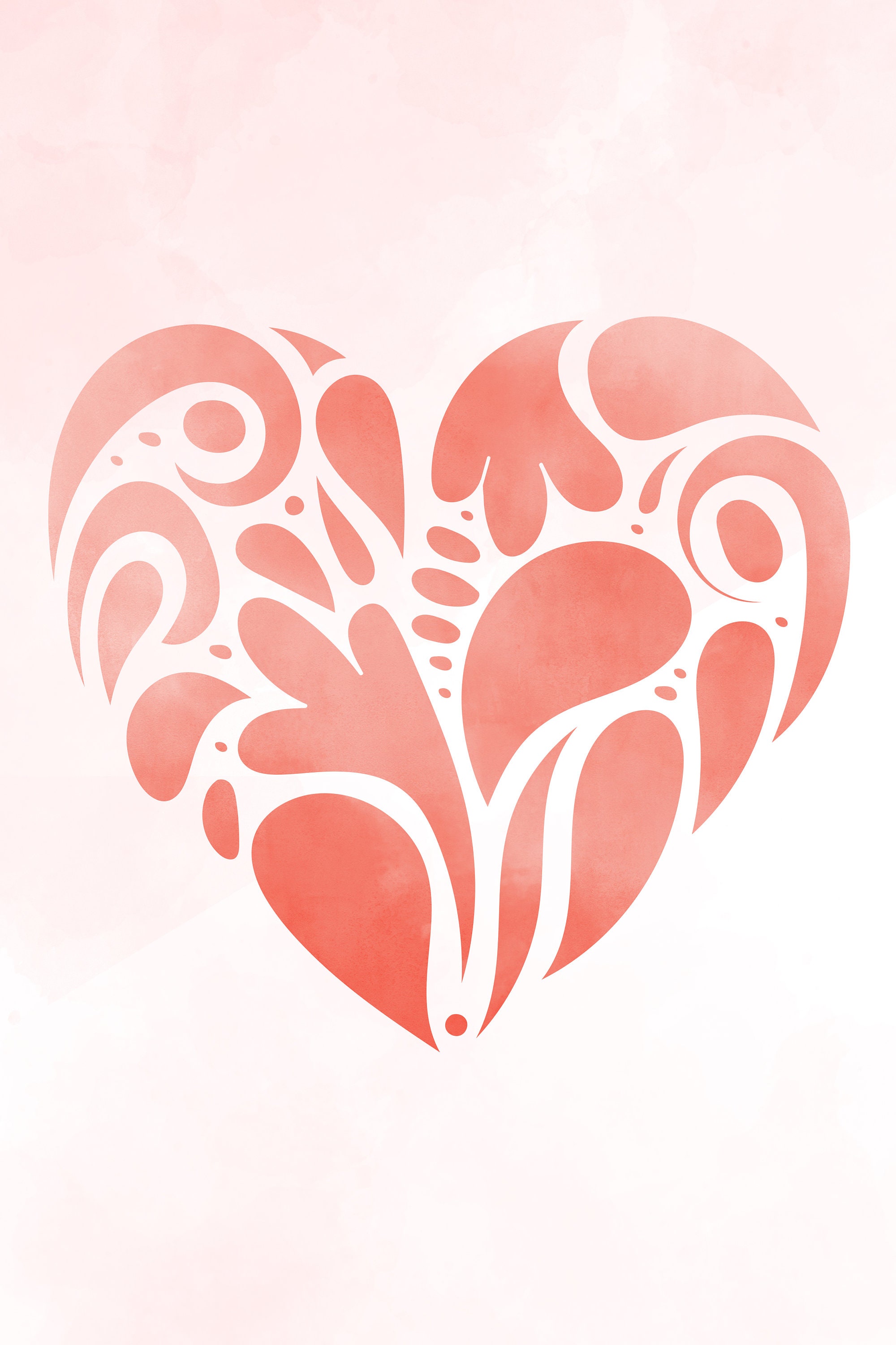 Valentine's Day Printable, Heart Wall Art, Valentine DIY Decor - Etsy