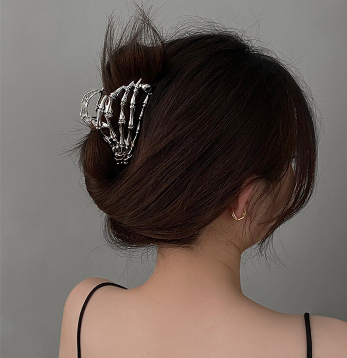 Gothic Skeleton Metal Hair Clip Skeleton Hand Hair Claw - Etsy