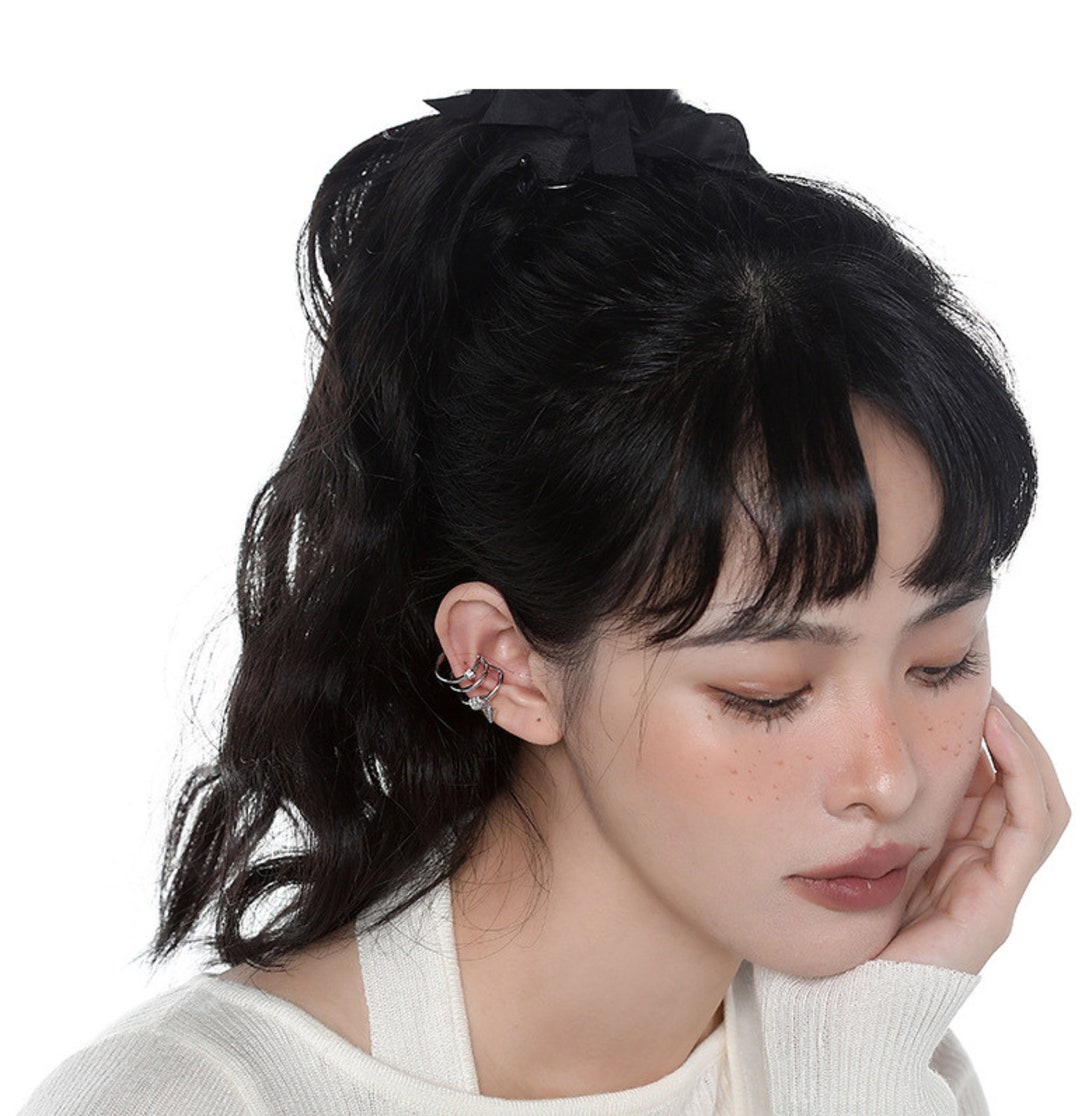 Three Hoops Ear Cuff No Piercing Anime Style Ear Climber - Etsy