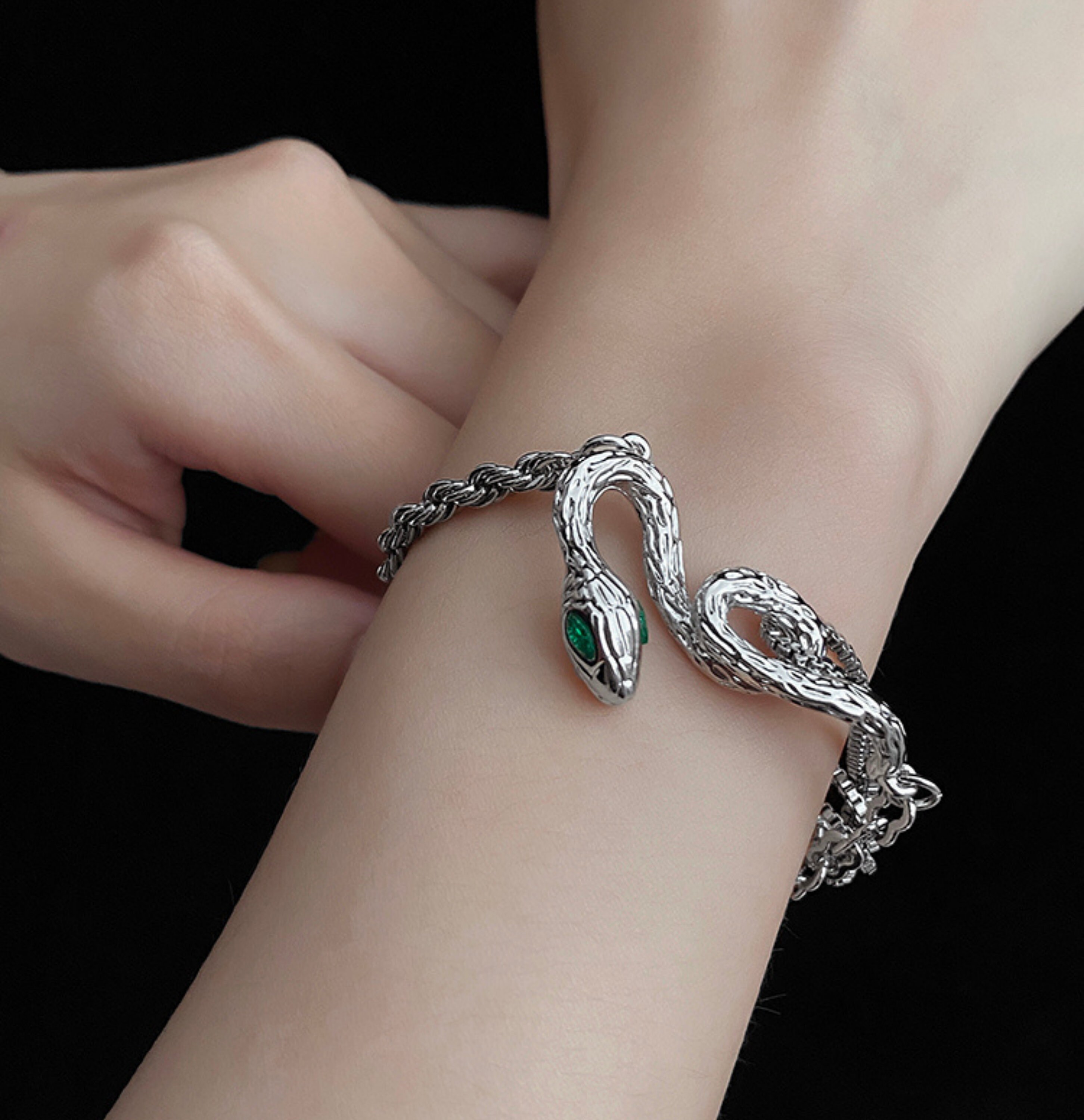 Silver Snake Bracelets For Men