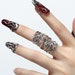 Abstract Flame Adjustable Armor Ring Fire Metal Armor Gothic - Etsy