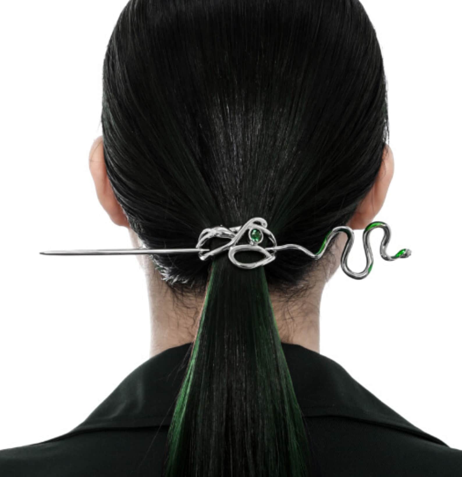 Green Snake Hair Clip Stick Unique Snake Metal Hair Clip - Etsy