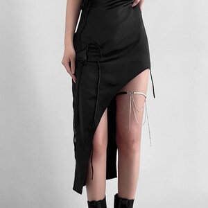 Shiny Elastic Thigh Leg Chain Silver Layered Body Chain Party ...