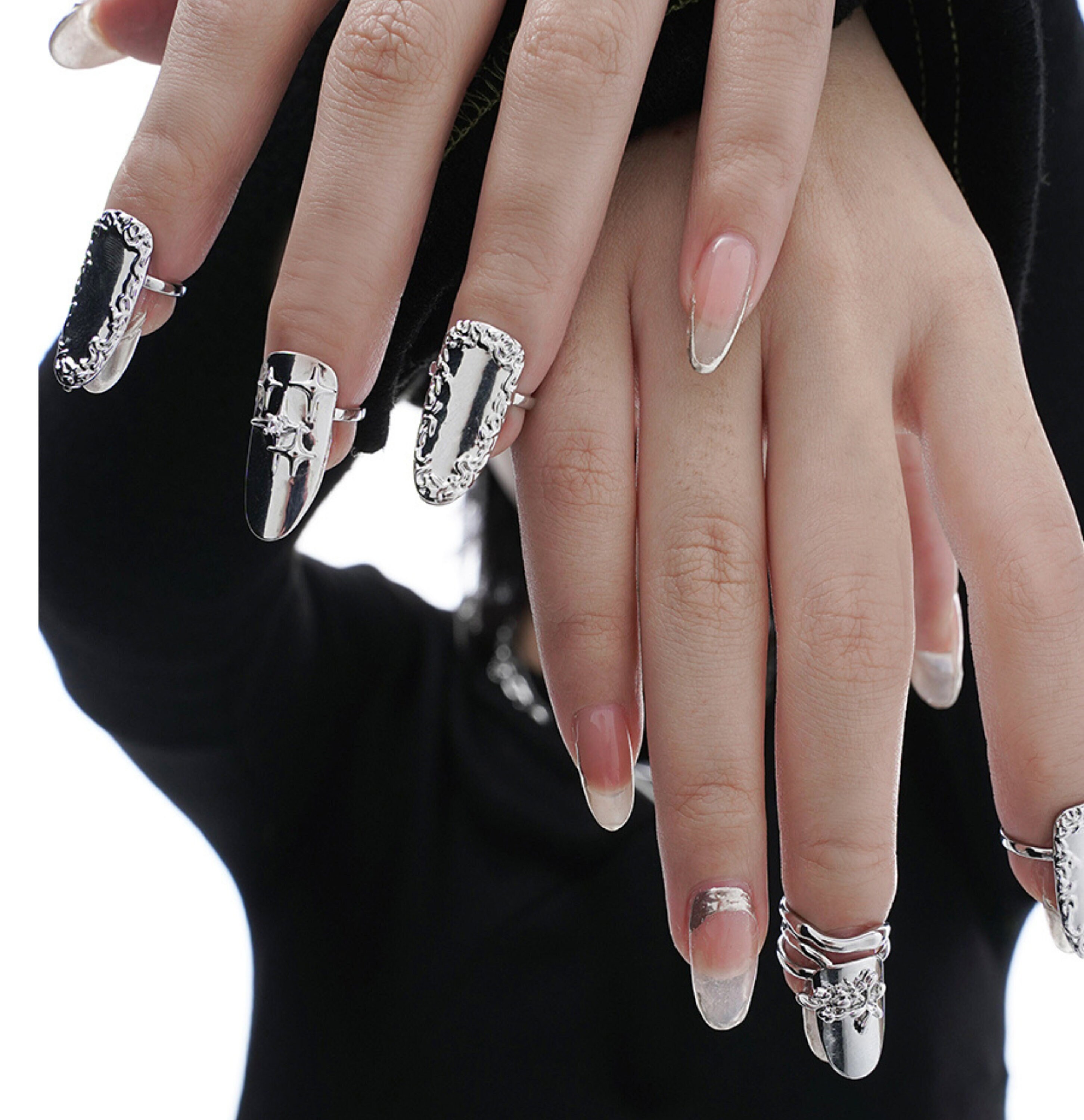 Minimal Silver Adjustable Fingernail Rings High Quality - Etsy