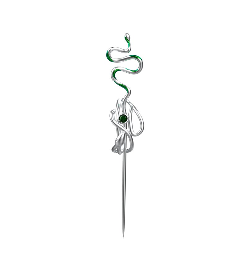 Green Snake Hair Clip Stick Unique Snake Metal Hair Clip - Etsy