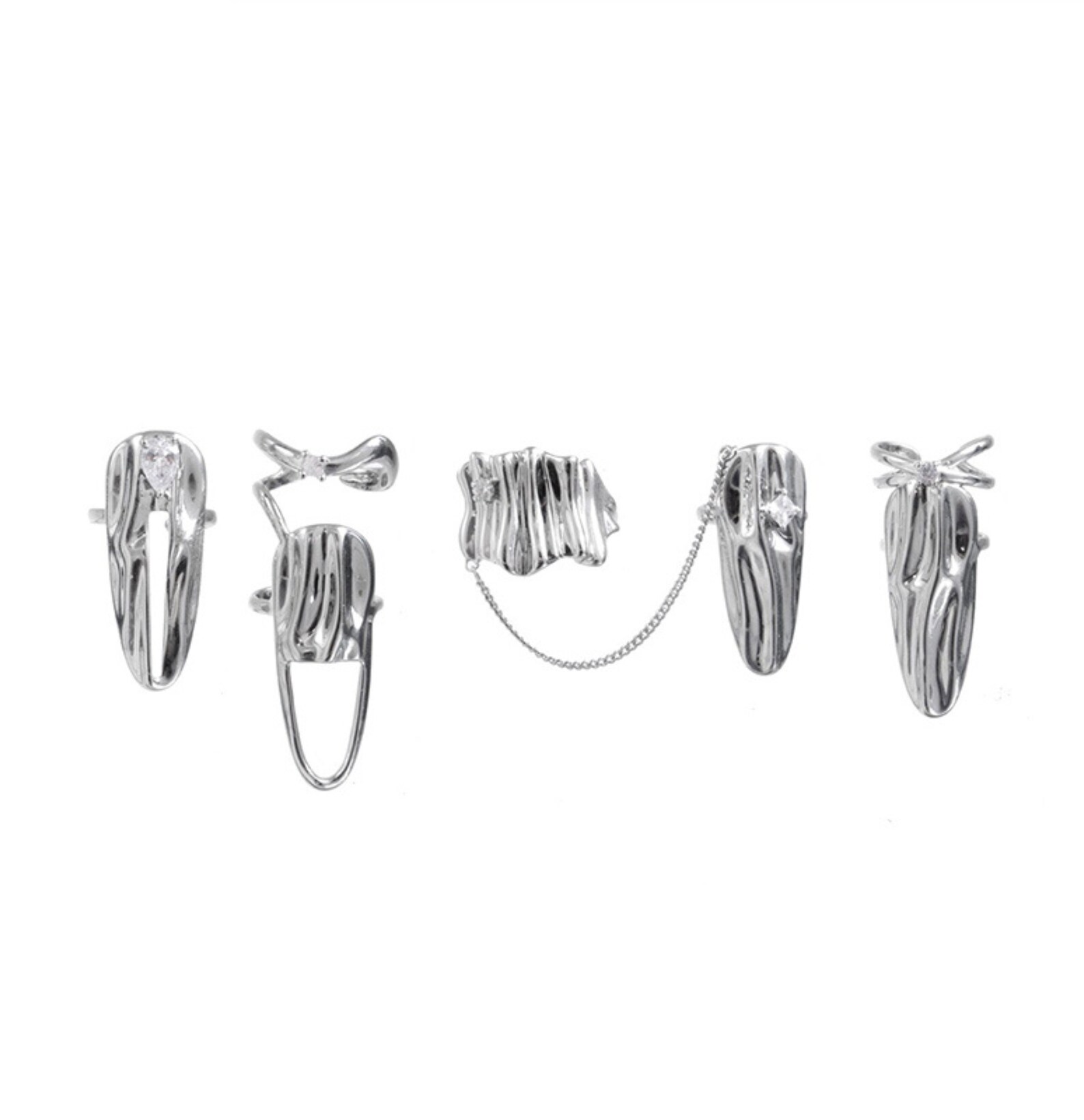 Minimal Silver Adjustable Fingernail Rings High Quality - Etsy