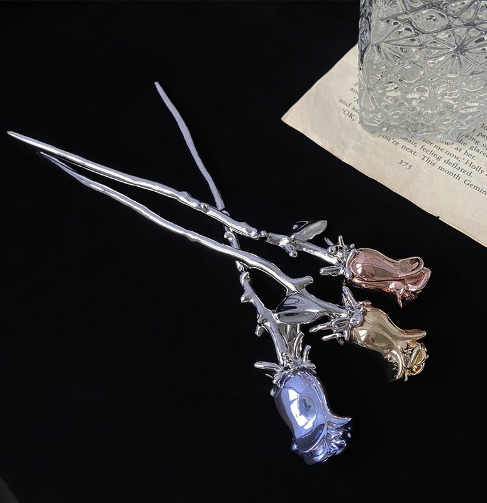 Unique Rose Hair Stick Hair Accessories Hair Jewelry | Etsy