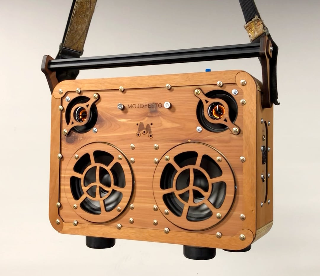 Handmade Wooden Boombox: Made of Mahogany, Walnut, Cedar. Model ...