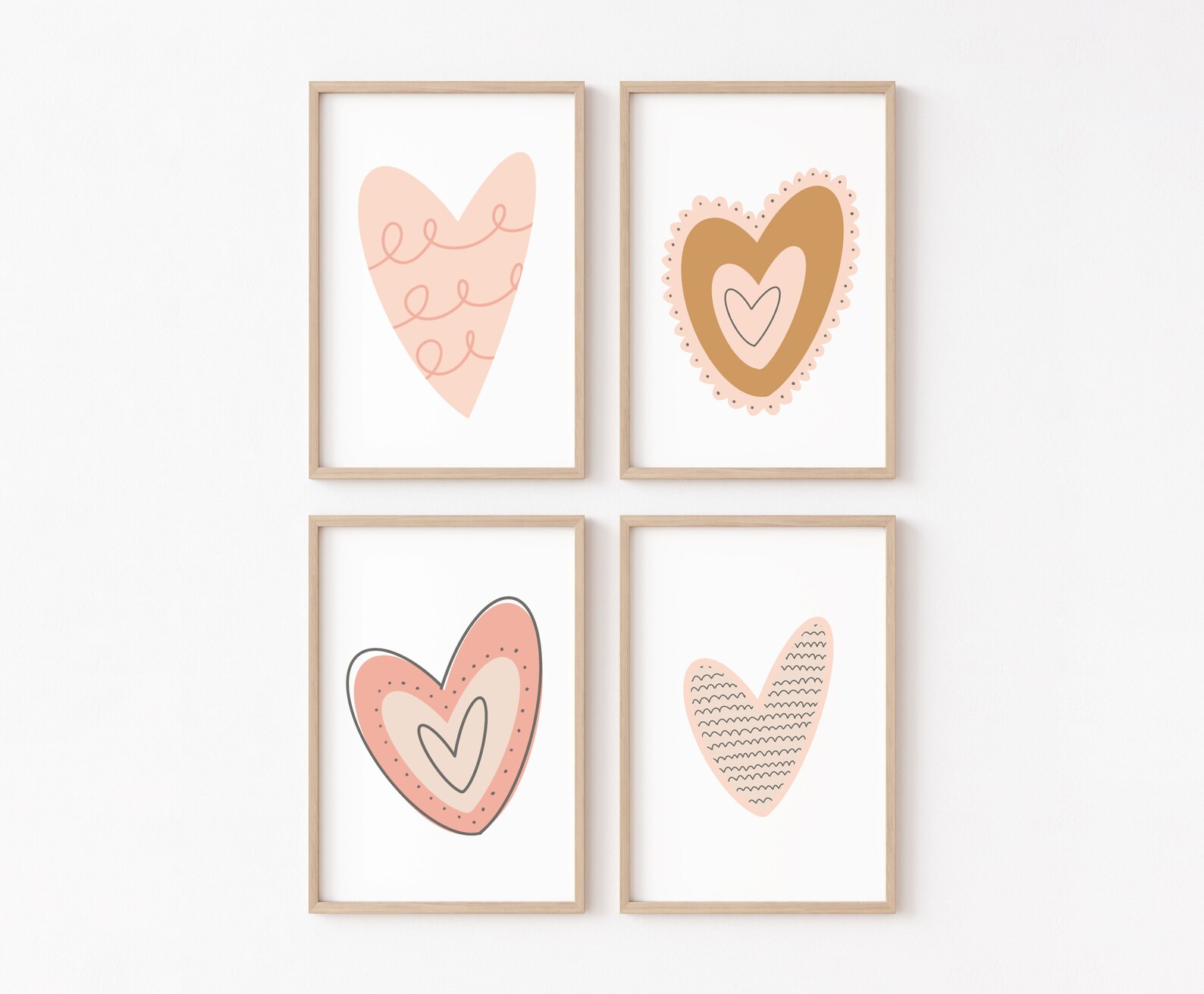 Heart Clip Art, Boho Heart Clip Heart, Valentine's Day, Boho Clip Art ...