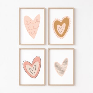 Heart Clip Art, Boho Heart Clip Heart, Valentine's Day, Boho Clip Art ...