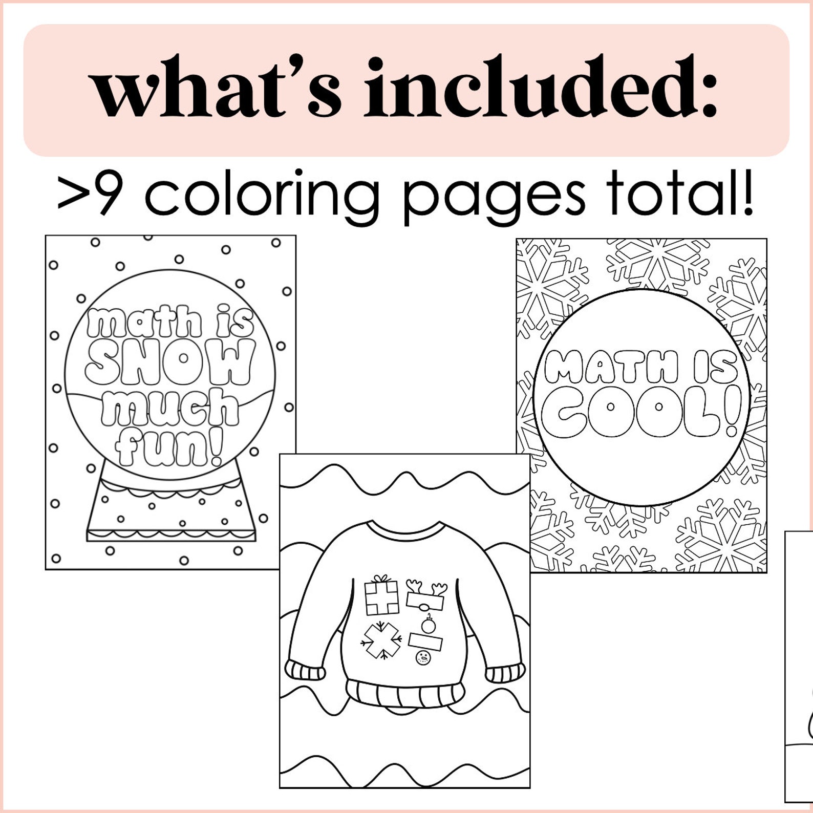 Coloring Pages for Kids, Winter Coloring Pages, Math Coloring Pages ...