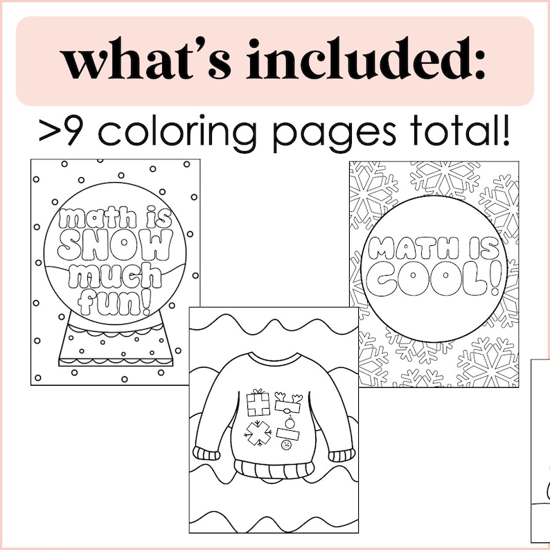Coloring Pages for Kids, Winter Coloring Pages, Math Coloring Pages ...