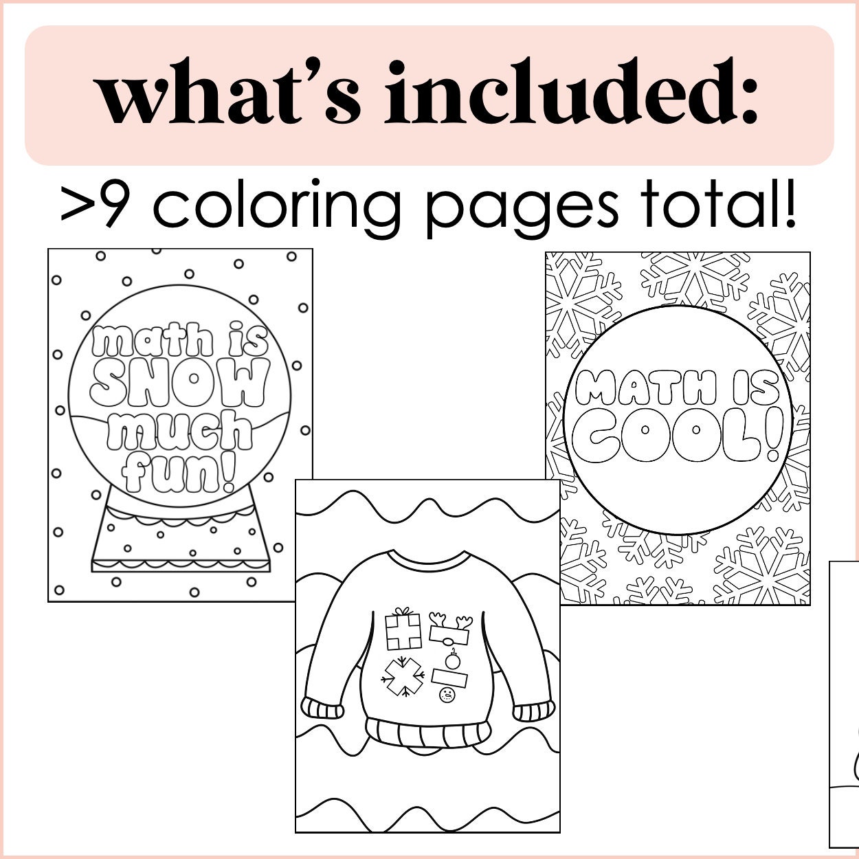 Coloring Pages for Kids, Winter Coloring Pages, Math Coloring Pages ...